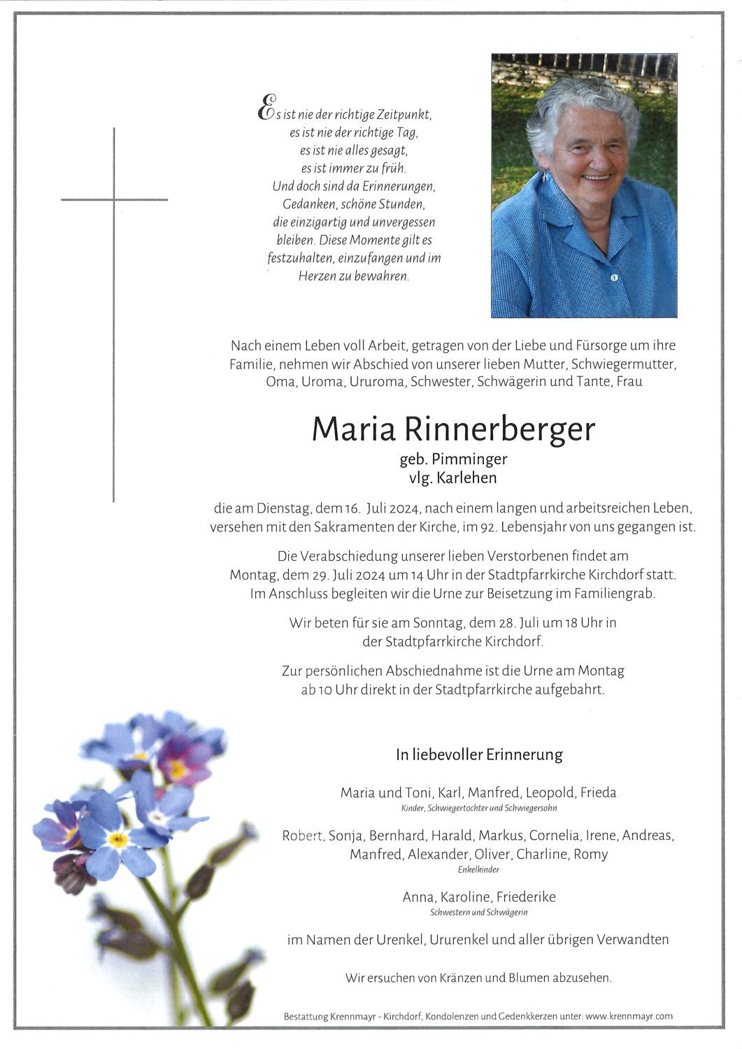 Todesfall Maria Rinnerberger